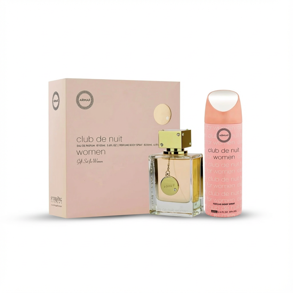 ARMAF, SET CLUB DE NUIT WOMEN 2 PCS 3.6 FL DE PARFUM +200 ML BODY SPRA ...