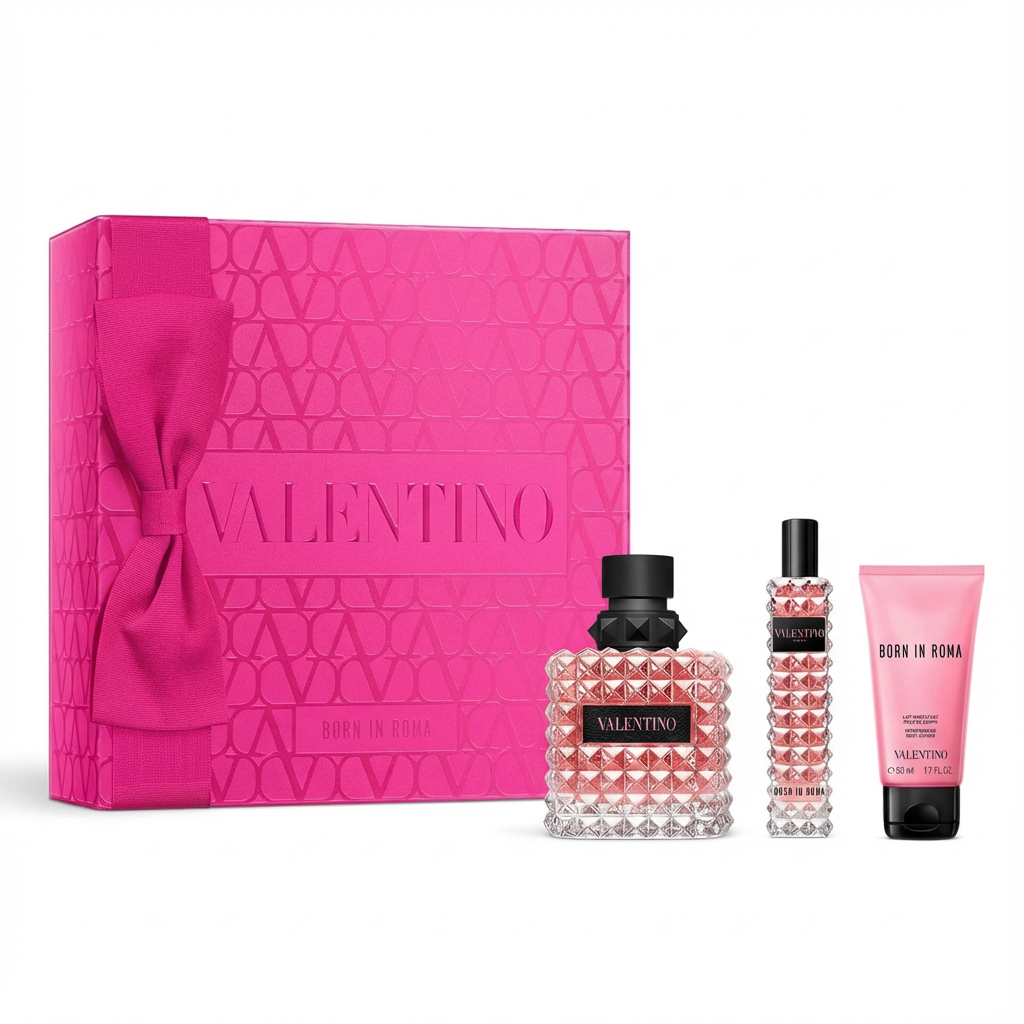 VALENTINO, VALENTINO DONNA SET BORN IN ROMA EXTRADOSE 3.4 FL + 30 ML P ...